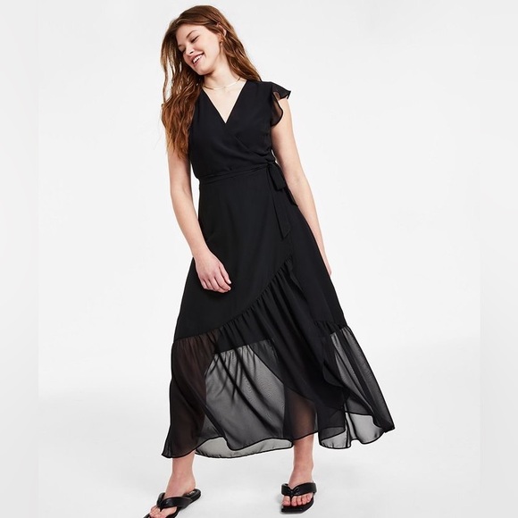 Bar III | Dresses | Bar Iii Maxi Wrap Dress | Poshmark